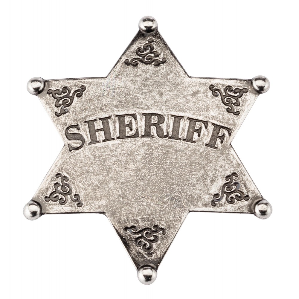 Etoile de sherif Etoile de shérif 6 branches en argent